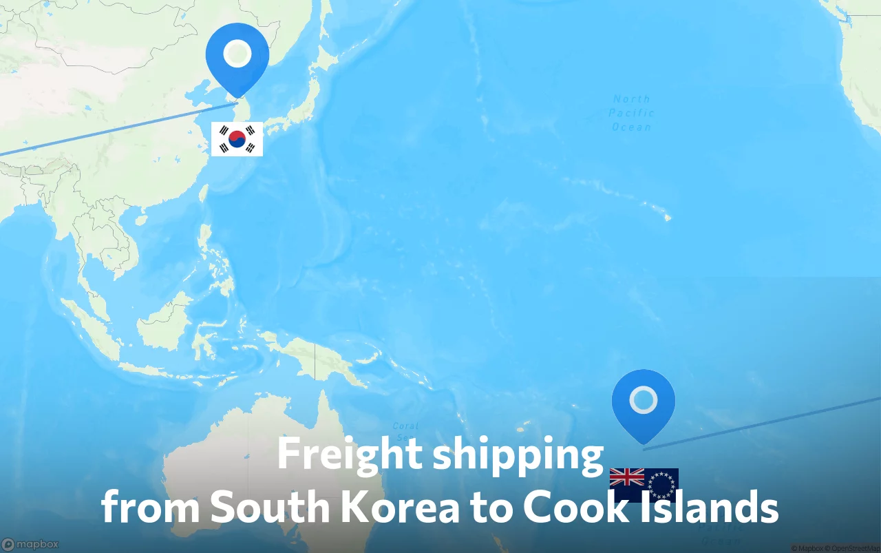 Freight Shipping from South Korea to Cook Islands
