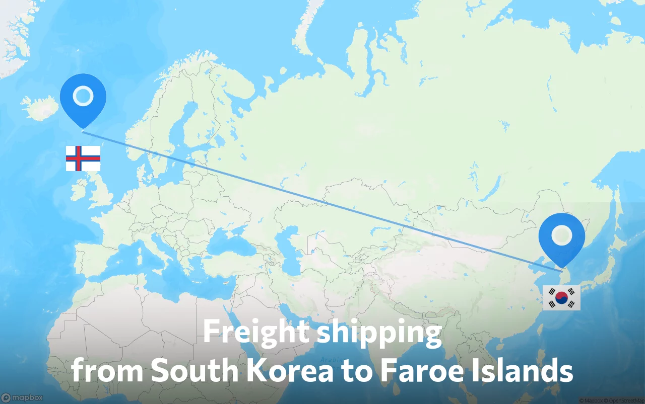 Freight Shipping from South Korea to Faroe Islands