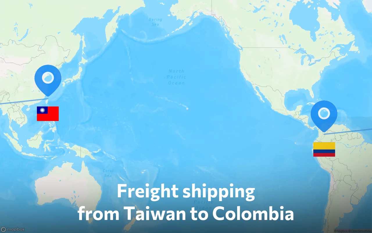 Freight Shipping from Taiwan to Colombia
