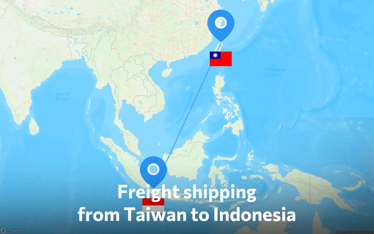 Freight Shipping from Taiwan to Indonesia