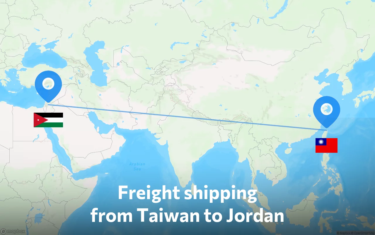 Freight Shipping from Taiwan to Jordan