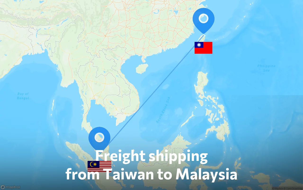 Freight Shipping from Taiwan to Malaysia