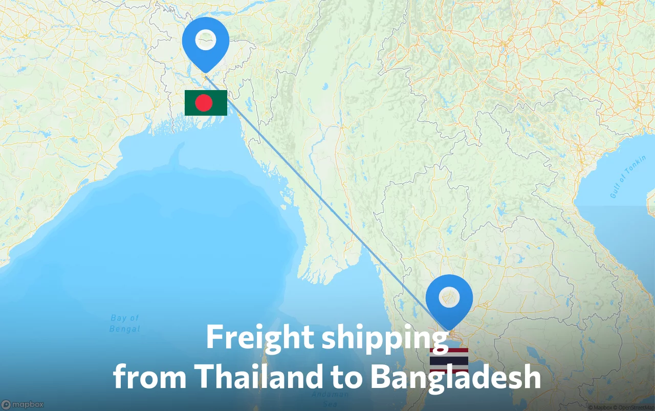 Freight Shipping from Thailand to Bangladesh