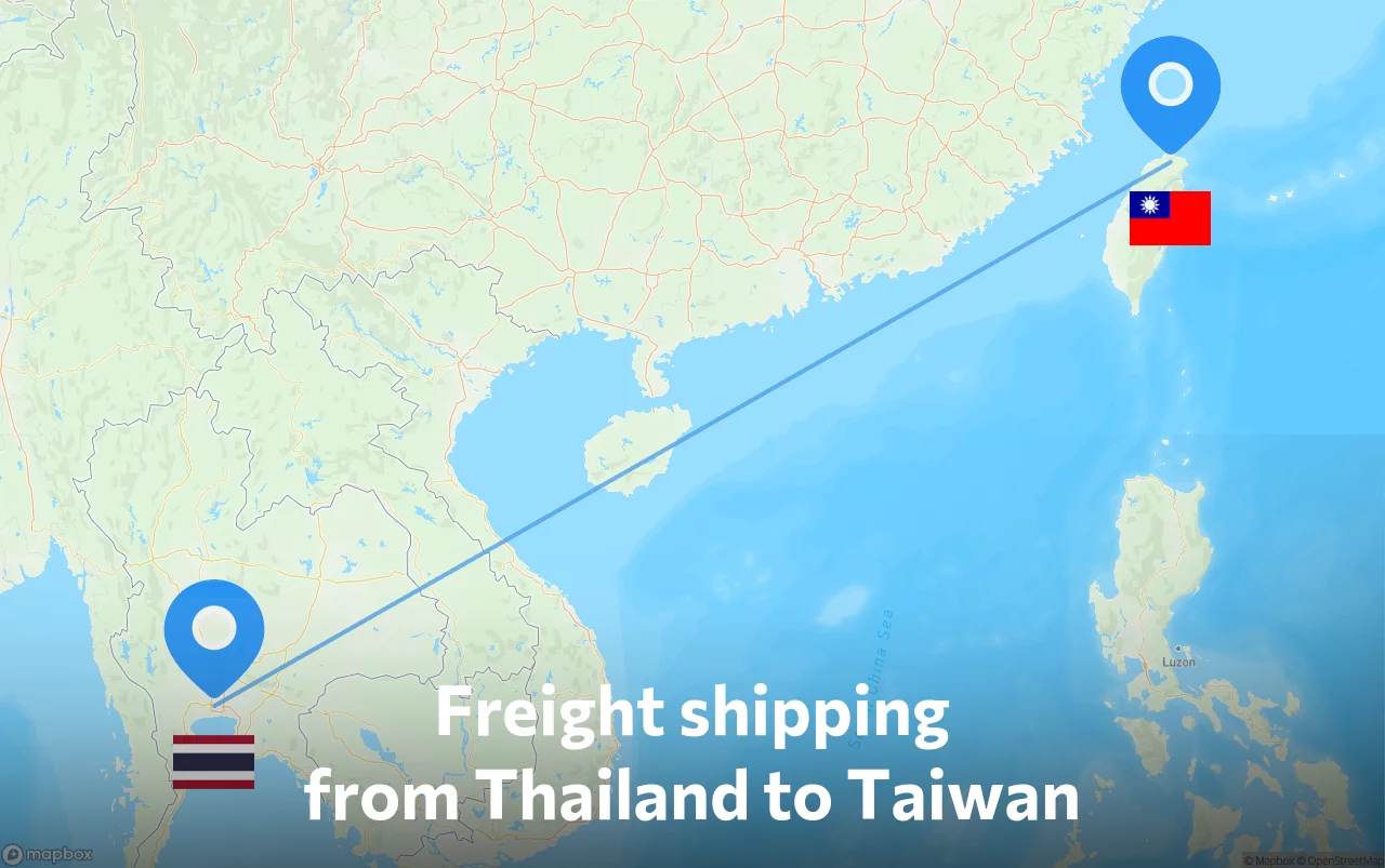 Freight Shipping from Thailand to Taiwan