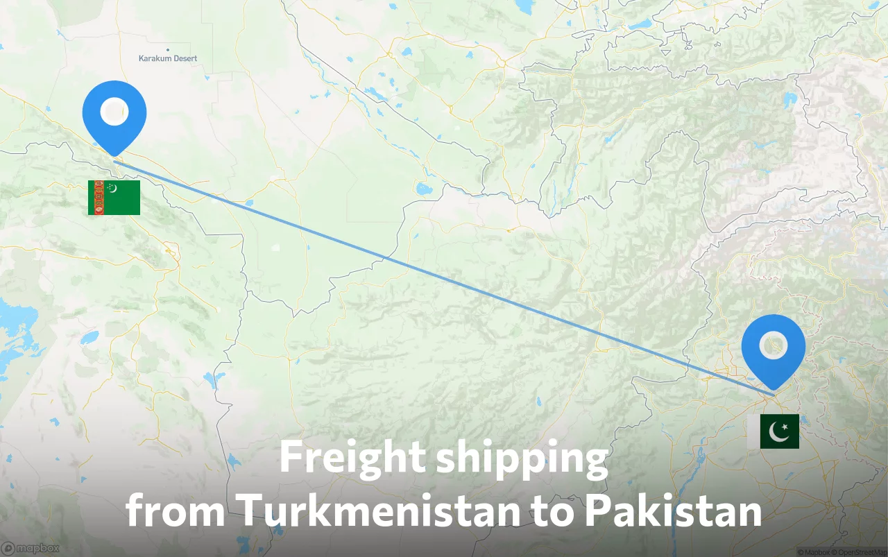Freight Shipping from Turkmenistan to Pakistan